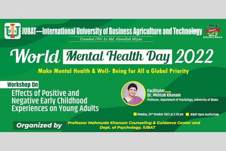 World Mental Health Day 2022 – IUBAT